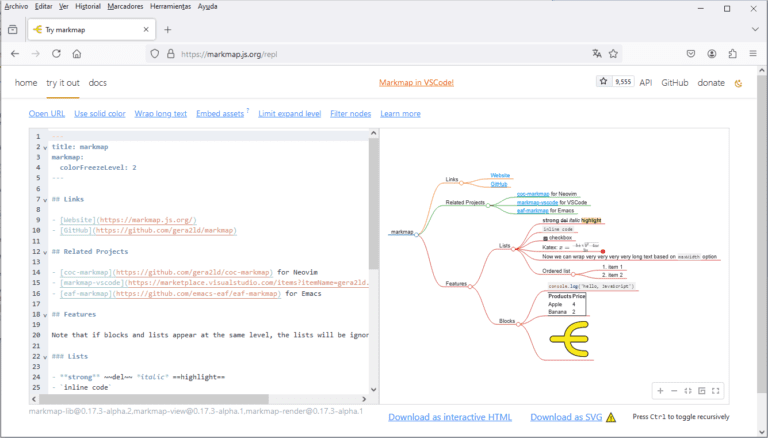 Markmap: cómo crear mapas mentales desde Markdown