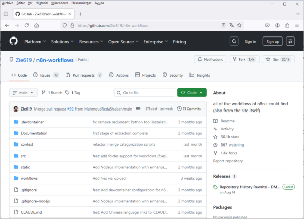 n8n workflows en GitHub: 2000+ automatizaciones gratis
